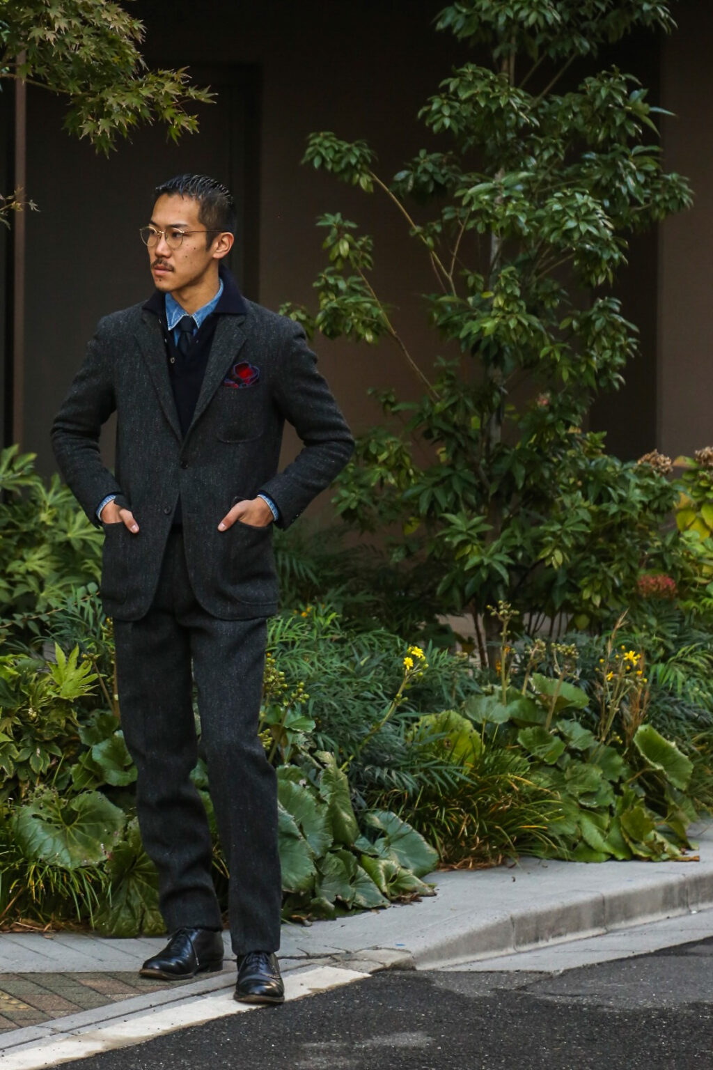 KENNETH FIELD “50s SPORTS COAT & 2P TROUSER” FOX HERRINGBONE | ARCH TOKYO